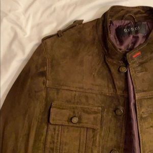 Gucci | Jackets & Coats | Gucci Brown Leather Jacket | Poshmark